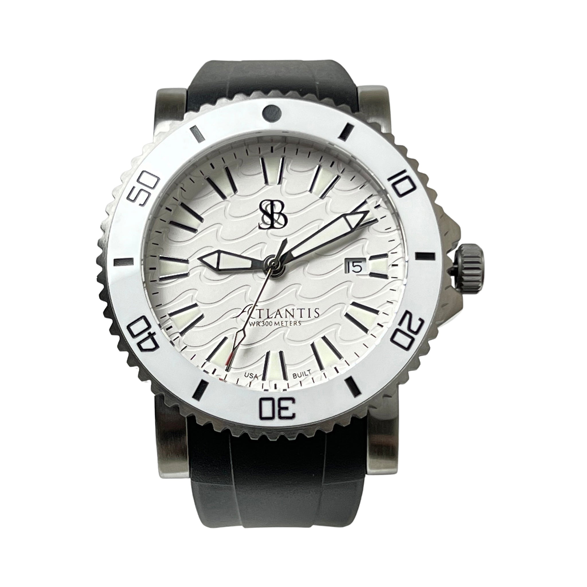 Atlantis Sport White Men's Dive Watch - Smith & Bradley Watches